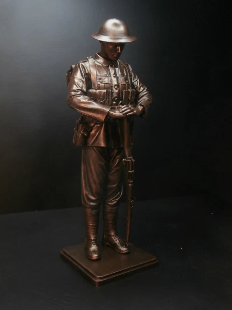 RESIN HAND FINISHED statue WW1 British soldier in Reverse arms position ...