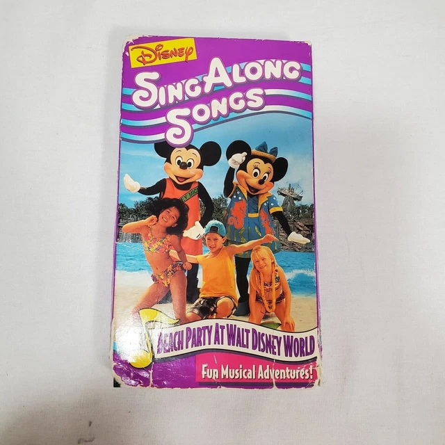 DISNEY SING ALONG Songs VHS MICKEY'S FUN SONGS HTF BEACH PARTY FREE ...