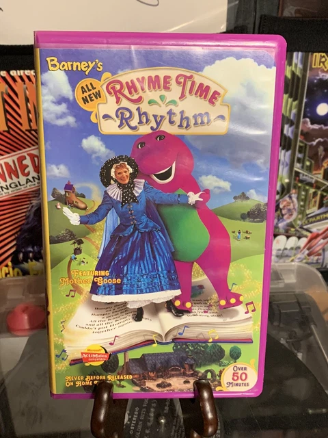 BARNEY'S RHYME TIME Rhythm VHS Video Band 1999 Mutter Gans Klappschale ...