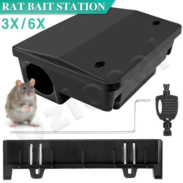 DEFENCE RAT BAIT Lockable Station Trap Control Box Rodent Poison Mouse ...