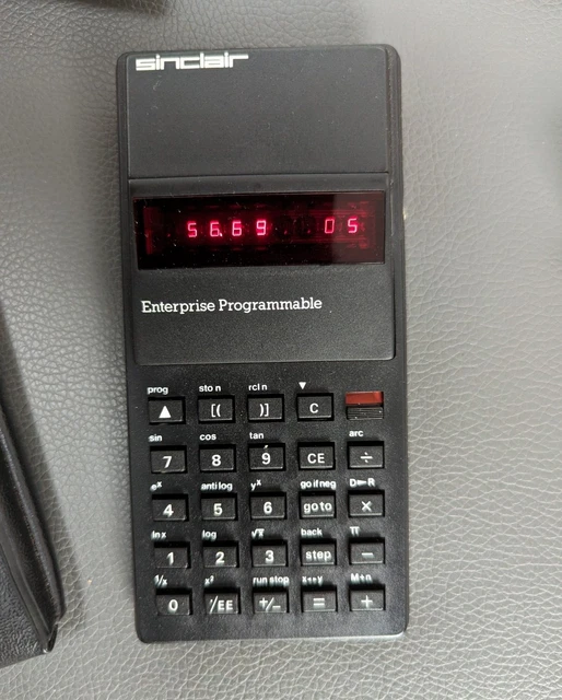 CALCULATRICE VINTAGE SINCLAIR ENTERPRISE PROGRAMMABLE + Fiches de ...