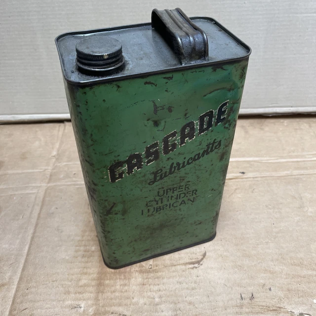 CASCADE MOTOR LUBRICANTS 1930s OIL VINTAGE GARAGE RARE TIN CAN EUR 340 ...