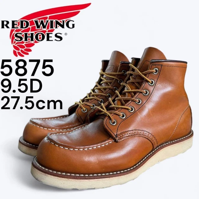 RED WING BOOTS 5875 Classic Moc US:9.5D Genuine leather Brown 030083d £ ...