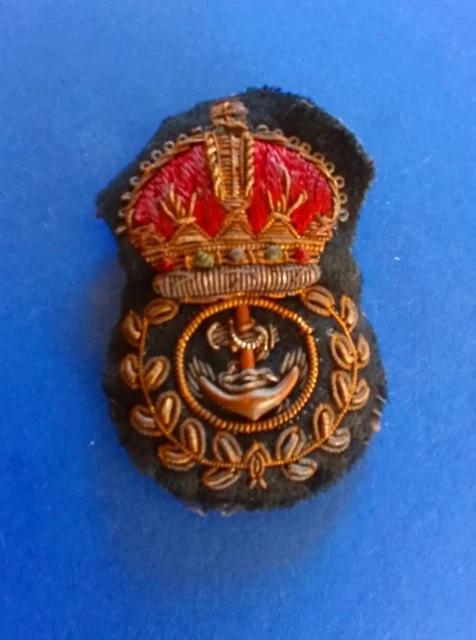 GENUINE WW2 ROYAL Navy Chief Petty Officers Cap Badge British Naval ...