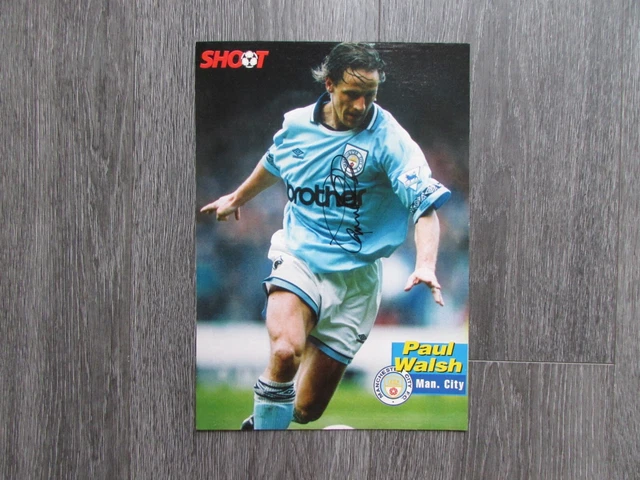 PAUL WALSH MANCHESTER City Football Player Original Hand Signed Picture ...