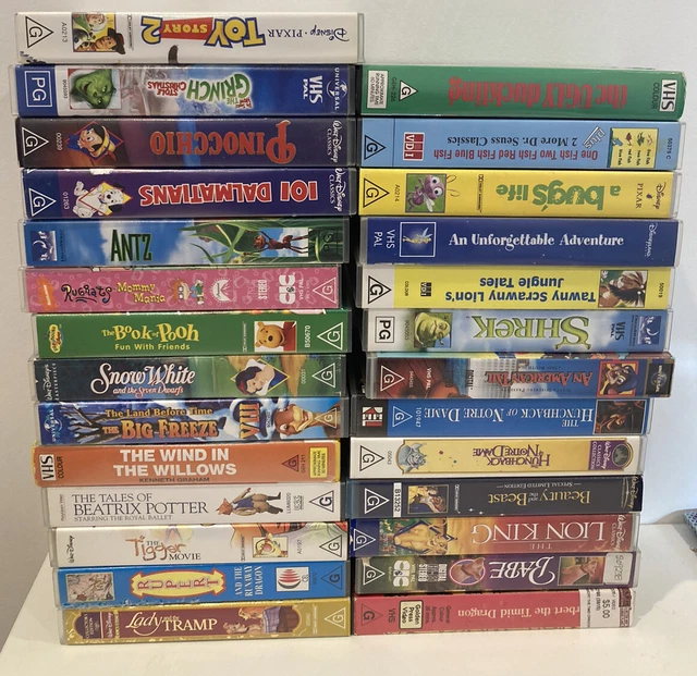 BULK KIDS MOVIE vhs lot x 27 - lion king - disney - land before time ...