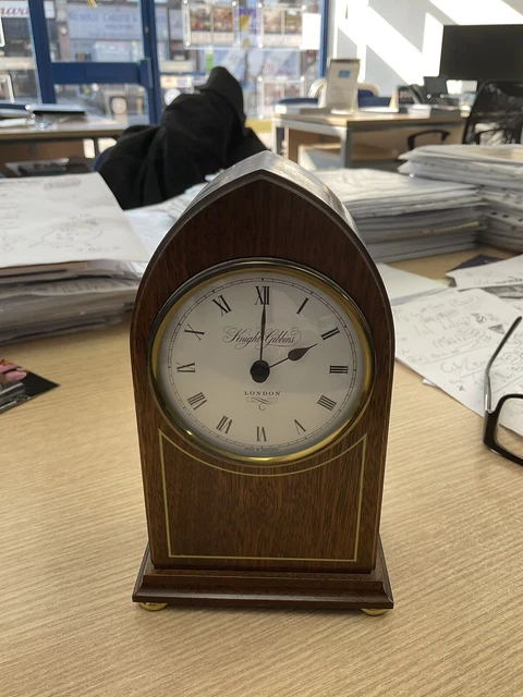 VINTAGE KNIGHT AND Gibbins London Mantel Clock Made In England £30.00 ...