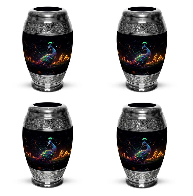 URNES POUR BURIAL Un Mythique Paon Femmes Human Ashes Ensemble De 4 EUR ...
