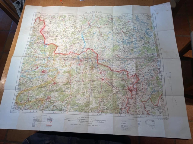 WW1 ERA BRITISH Army General Staff Map of MAESEYCK in Belgium. Original ...