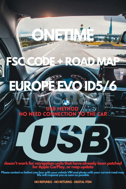 GENUINE BMW ROAD MAP EUROPE EVO 2025 | FSC FILE + ROAD MAP | NBT EVO ID5/6 £39.74 - PicClick UK