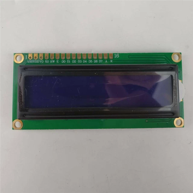 HD44780 5V CONTROLLER blue Backlight 1602 162 16x2 Character LCD Screen ...