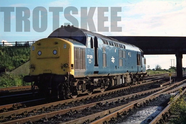 35MM SLIDE BR British Railways Diesel Loco Class 37 37125 Thorne 1980 ...