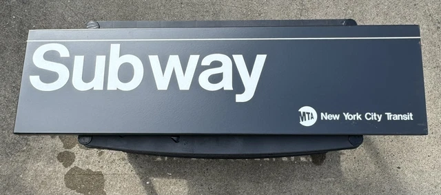 VINTAGE NYC MTA Transit Authority Subway Sign New York City BrandNew ...