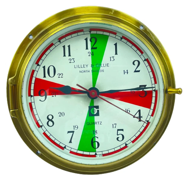 LILLEY & GILLIE Marine Bateau Horloge Laiton Vintage Ancien Original ...