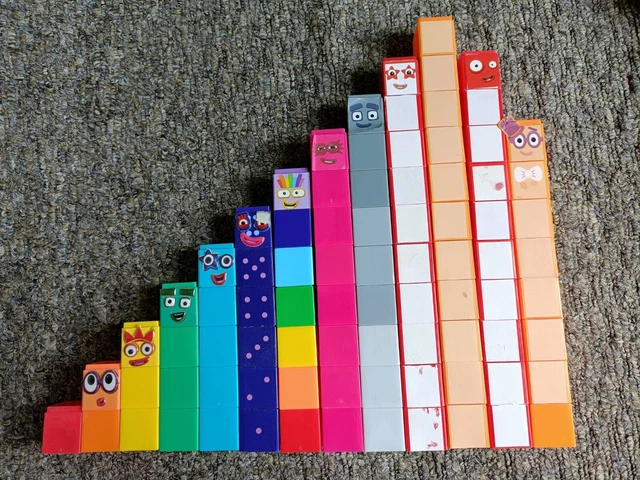 CBEEBIES NUMBERBLOCKS MAGAZINE Plastic Maths Cubes Blocks - 1 To 10 ...