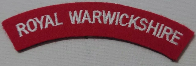 BRITISH ARMY ROYAL Warwickshire Regiment Shoulder flash patch ...