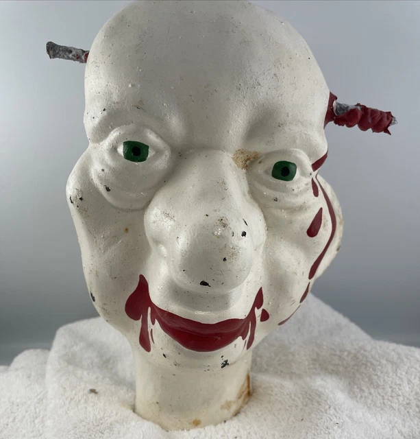 VINTAGE CARNIVAL HAUNTED House Prop Severed Head Halloween Prop Macabre ...