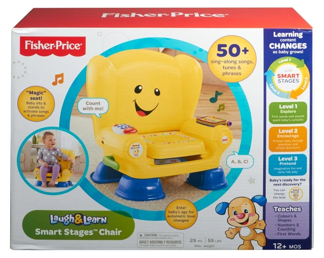 FISHER-PRICE LAUGH & Learn Smart Stages Chair Interactive Musical ...