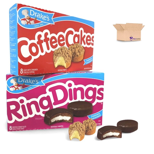 DRAKE'S COFFEE CAKES & Ring Dings Combo Pack | Bundled by Tribeca ...
