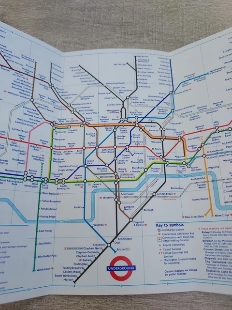 MAY 1994 LONDON Underground Tube Map Pocket Diagram Journey Planner £14 ...