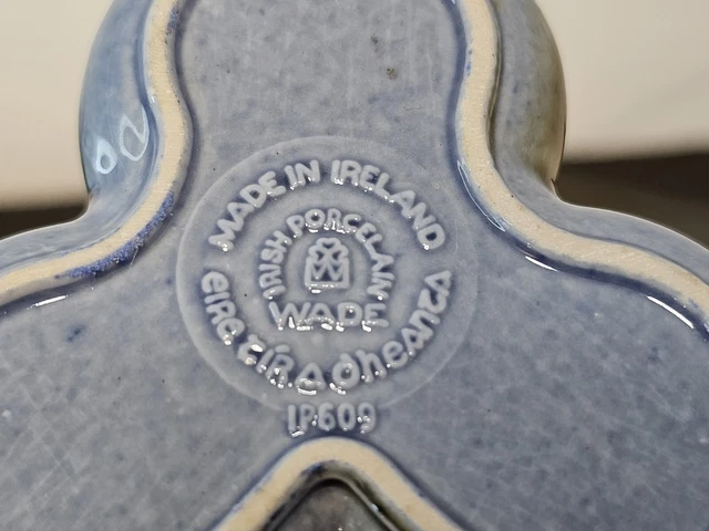 WADE IRISH PORCELAIN Coarmagh Made In Ireland 3 Leaf Clover Shamrock ...