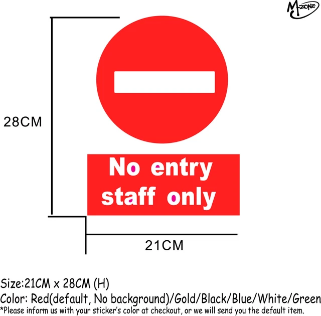 NO ENTRY WARNING sign stickers reflective business sign decals best ...