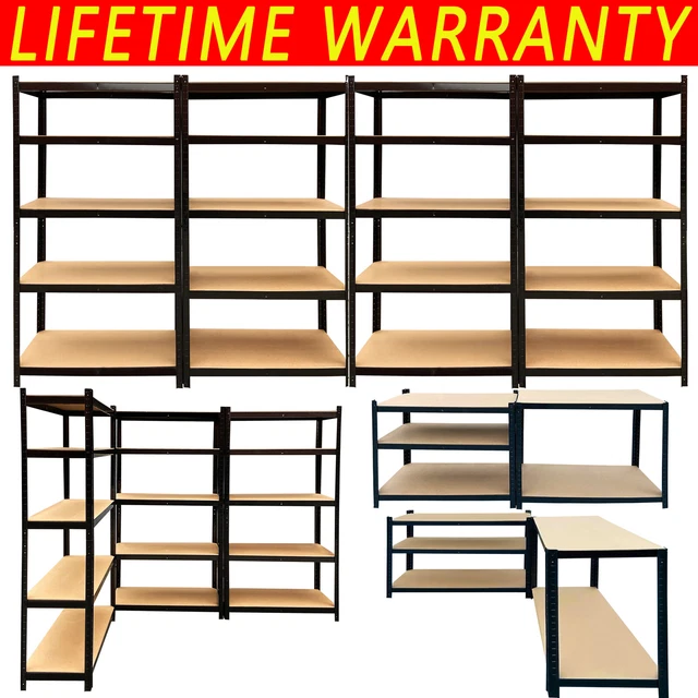 GARAGE RACKING 5 Tier Shelving Unit Boltless Heavy Duty Metal Shelf ...