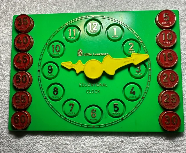 VINTAGE PLASTIC “LITTLE LEARNERS-Educational CLOCK Year ??? £7.13 ...