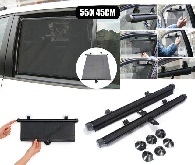 COPPIA TENDINE PARASOLE PARA SOLE AUTO RULLO AVVOLGIBILI VENTOSA ...