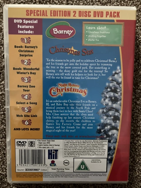 Barney Night Before Christmas Christmas Star Special Edition 2 Disc