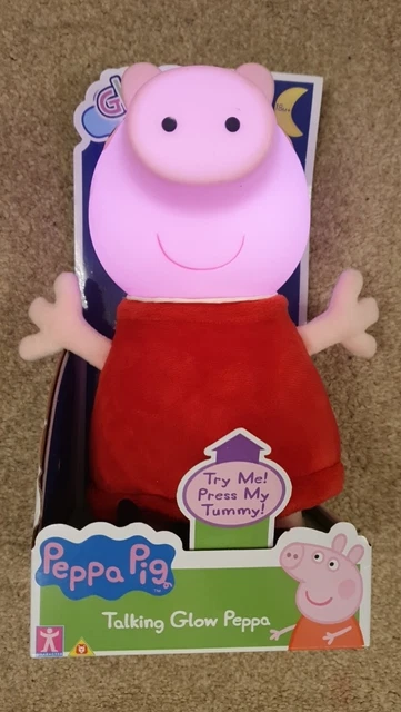 PEPPA PIG TALKING Peppa Figure Glow Friends Soft and Cuddly Toy Ages 18 ...