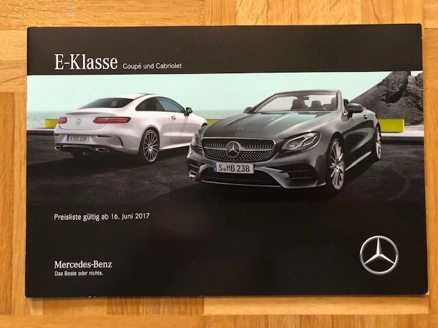 PRICE LIST MERCEDES E Class C213 A213 Coupe Cabriolet 2017 Catalogue ...