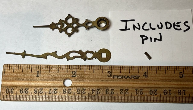 ANTIQUE SETH THOMAS 3" Clock Minute Hour Hands & Pin for 113 Movement ...