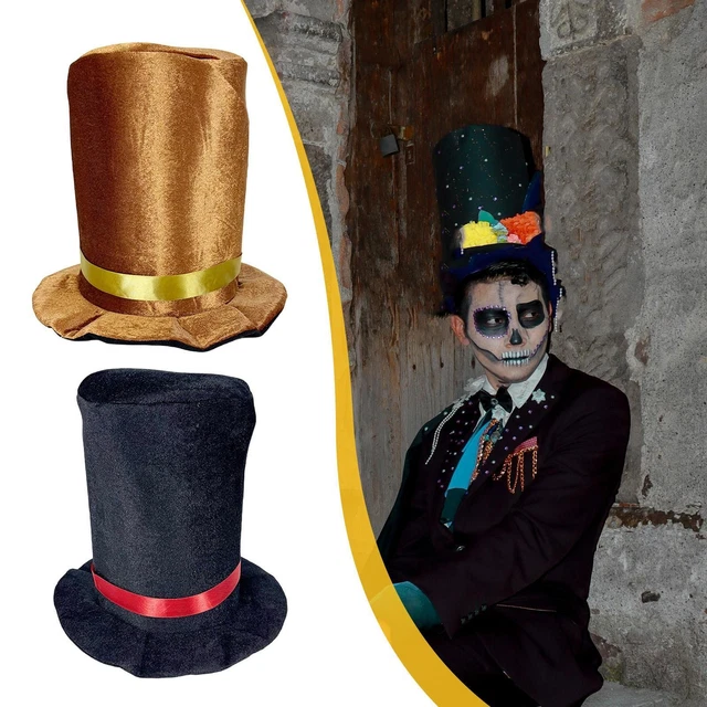 TOP HAT GENTLEMAN Costume Accessory Black Magician Butler Funny £8.82 ...