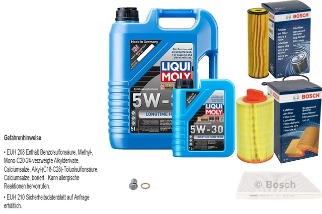 BOSCH INSPECTION SET 6L liquide Moly Longtime 5W-30 pour Mercedes Classe C EUR 121,86 - PicClick FR