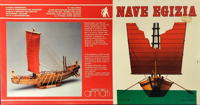 AMATI 1:50 NAVE Egizia/ Egyptian Ship King Sahure Wooden Model Kit 1403 ...