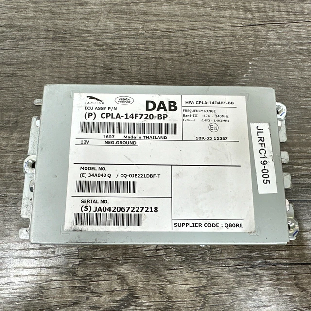 RANGE ROVER VOGUE L405 2016 Dab Control Unit Module Cpla-14F720-Bp £169 ...