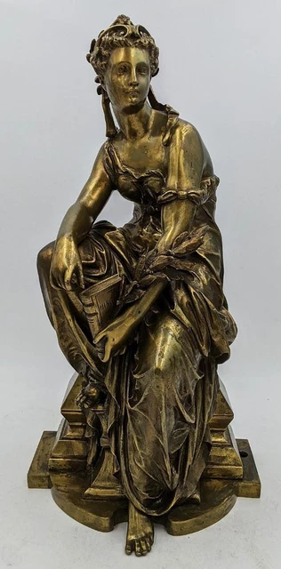 LARGE VICTORIAN FRENCH Bronze Statue Of Classical Female 19Th Century £ ...