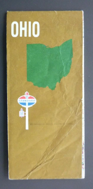1970 OHIO ROAD map Standard oil route 66 £7.92 - PicClick UK