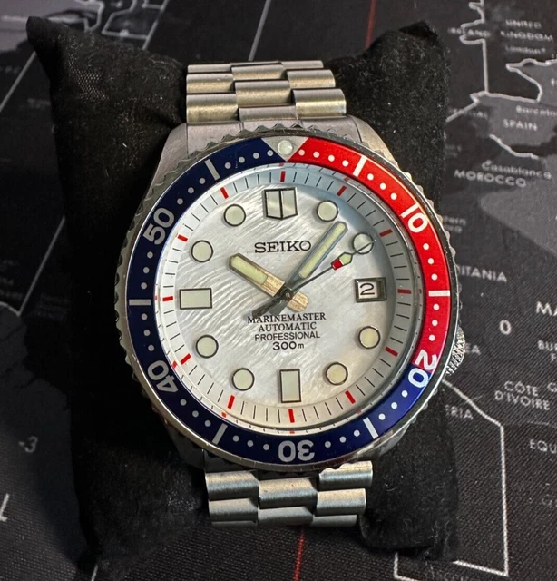 42MM CUSTOM AUTOMATIC NH35 Diver Watch Mod White MOP Dial C1 C3 ...