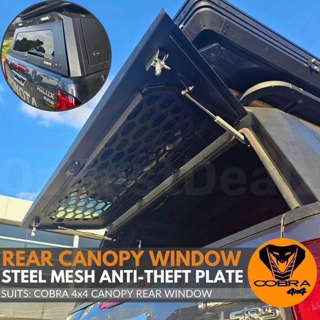 REAR CANOPY WINDOW Steel Mesh Anti-Theft Plate Suit Cobra 4x4 Canopy ...