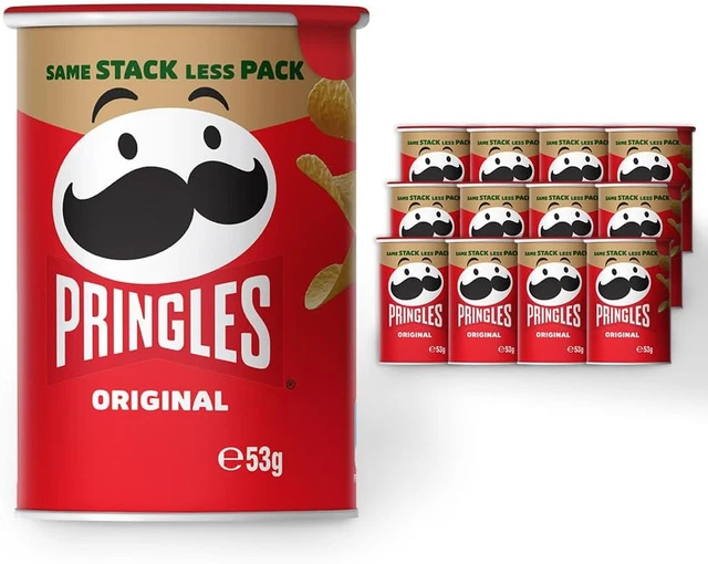 PRINGLES ORIGINAL STACKED Potato Chips, 12 Pack (12 X 53G) $33.40 ...