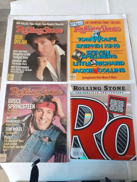 ROLLING STONE MAGAZINE 4X issues 1980s Bob Dylan, Bruce Springsteen £2. ...