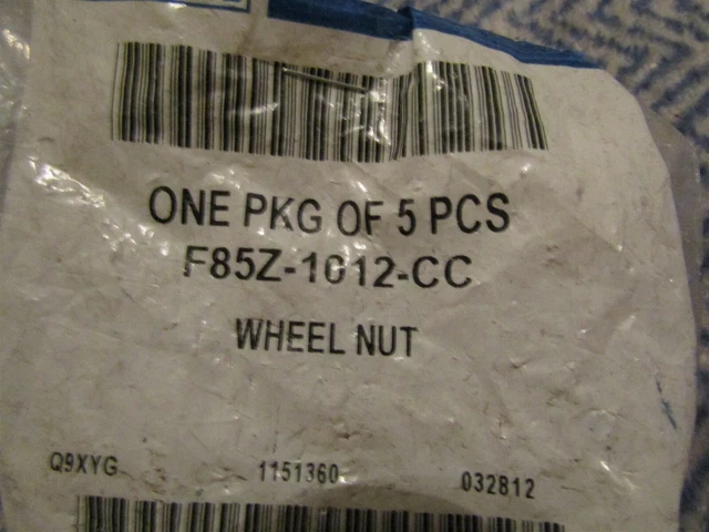 NOS FORD PARTE Número F85Z-1012-CC Rueda Tuerca Lote De 3 Nuevo ...