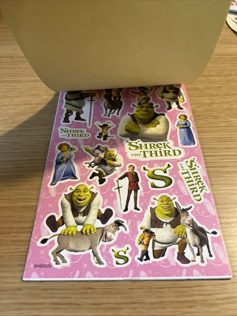 SHREK THE THIRD Sticker Book -94 Stickers; Donkey, Puss In Boots $7.00 ...