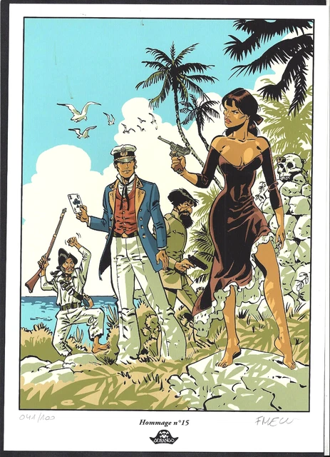 MEYNET - HOMMAGE CORTO MALTESE de PRATT (bb) (SERIGRAPHIE N°/Signé ...
