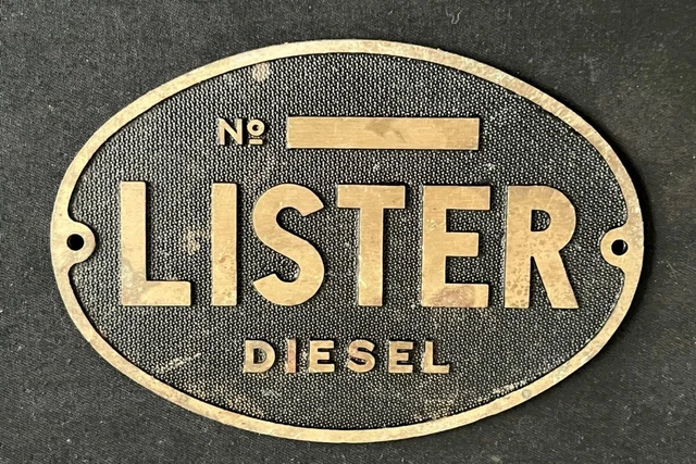 LISTER DIESEL STATIONARY Engine Agricultural Machinery Vintage Brass ...