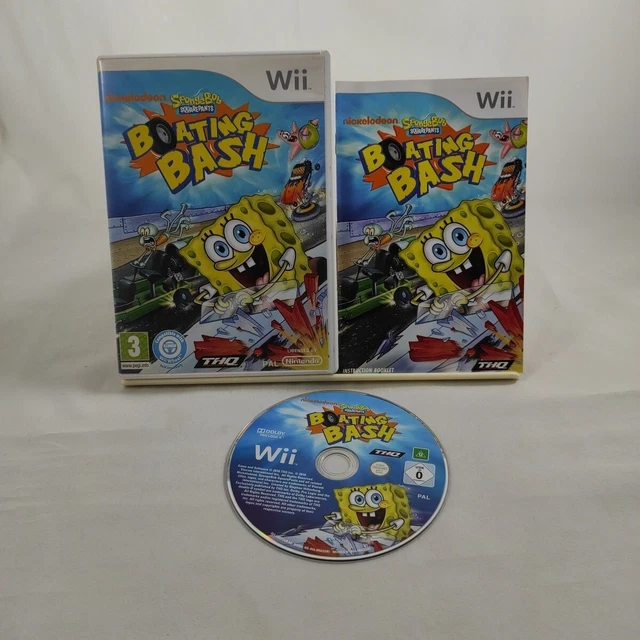 NICKELODEON SPONGEBOB SQUAREPANTS BOATING BASH Nintendo Wii game with ...