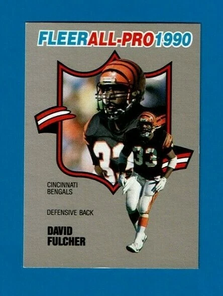 1990 FLEER ALL PRO insert David Fulcher #18 Bengals de Cincinnati EUR 2 ...