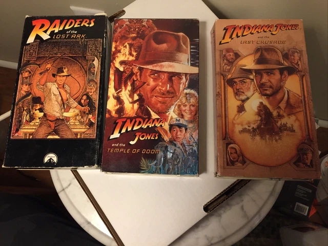 INDIANA JONES TRILOGY VHS Tape Box Set 1989 Harrison Ford Sean Connery ...